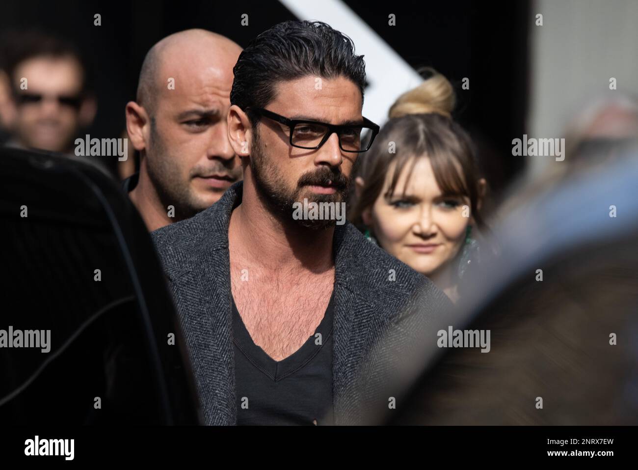 Michele Morrone is sean at Dolce & Gabbana fashion show, Milan Fashion ...