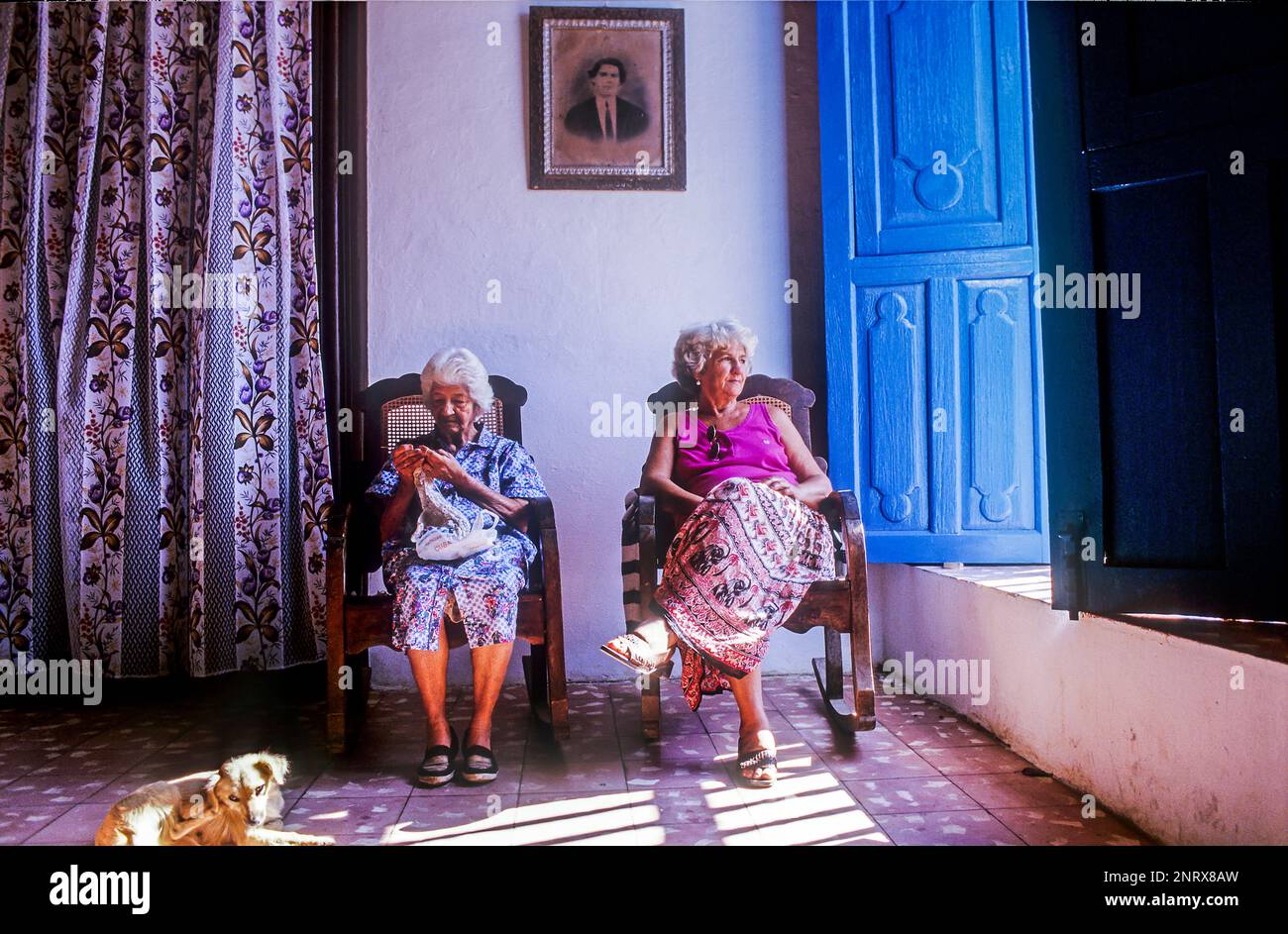Home of Aida Guerra (left) and Neida (right), Trinidad, Cuba Stock ...