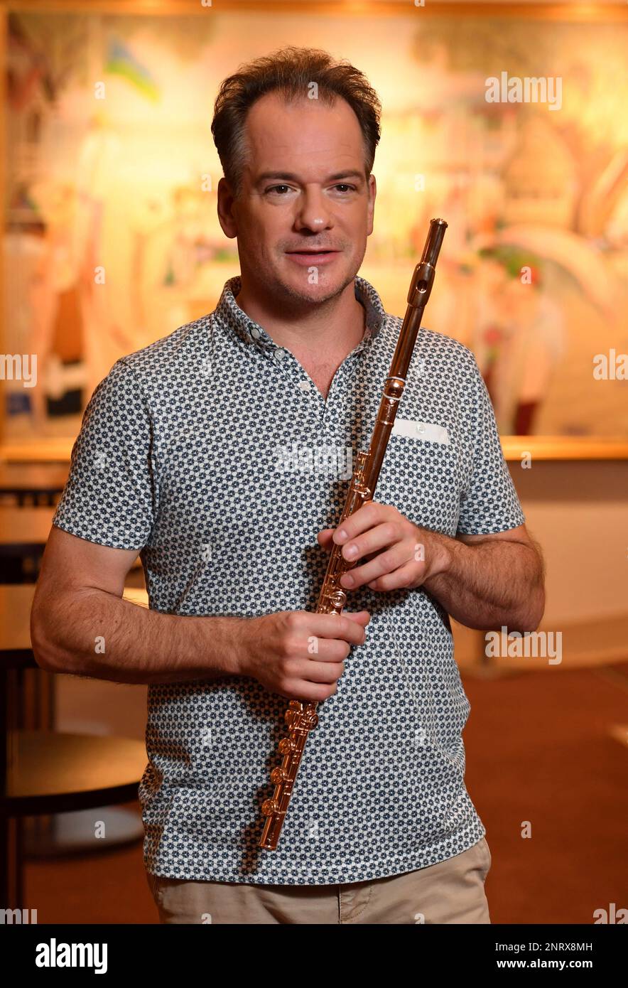 Switzerland's flute player Emmanuel Pahud pose for photo in Tokyo on ...
