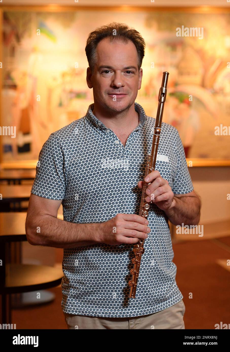 Switzerland's flute player Emmanuel Pahud pose for photo in Tokyo on ...