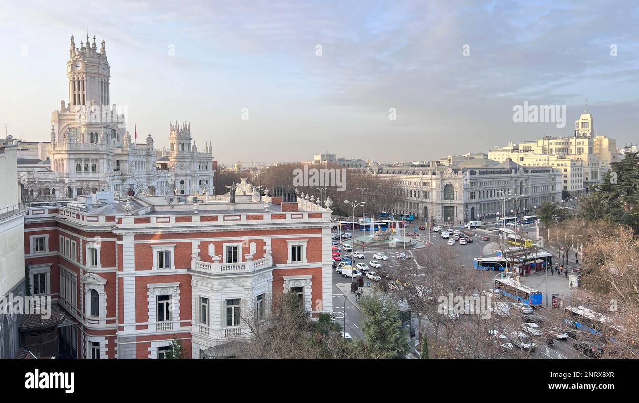 Plaza de cibeles aerial hi-res stock photography and images - Alamy
