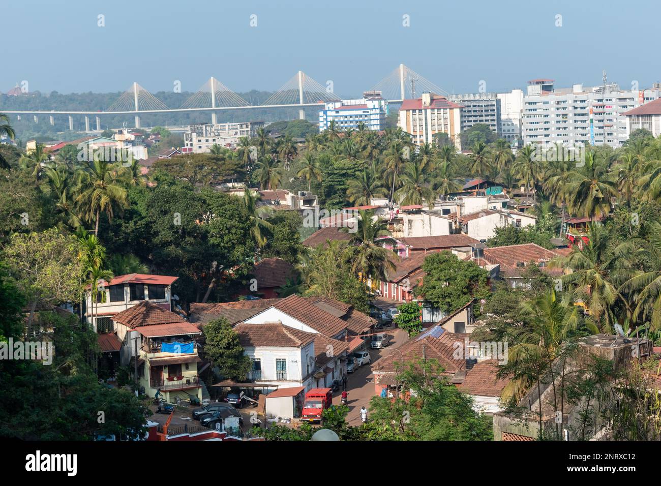 Panjim, Goa, India - January 2023: Aerial view of the skyline of the ...