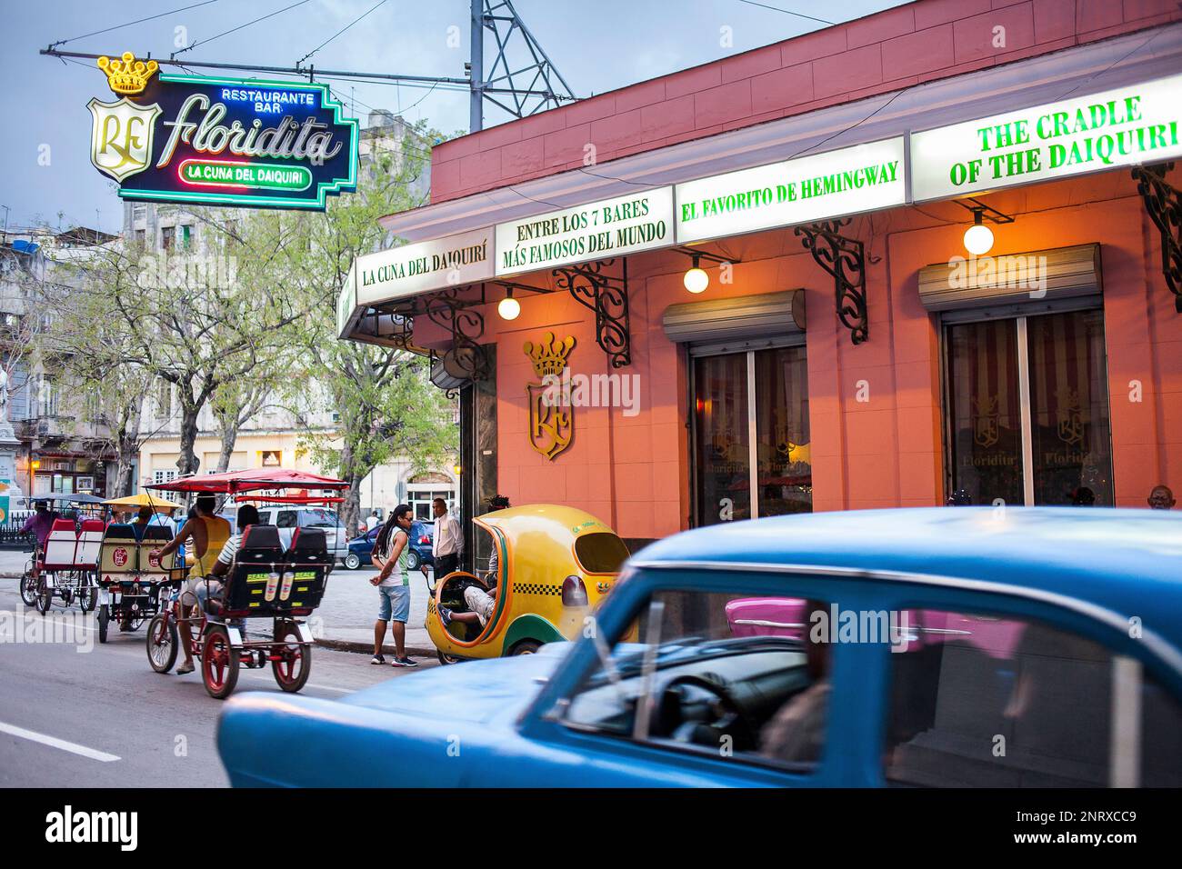 Facade of Floridita Bar, Hemingway's favorite bar in Old Havana, Habana ...