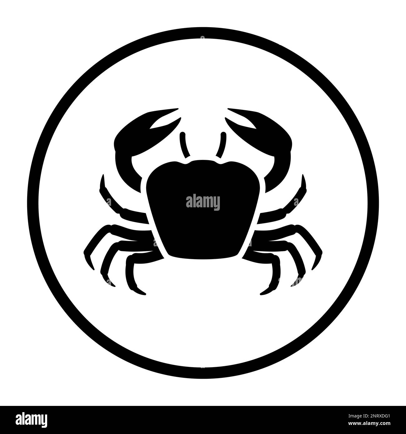 One color vector food icon, allergens and ingredients: crustaceans ...