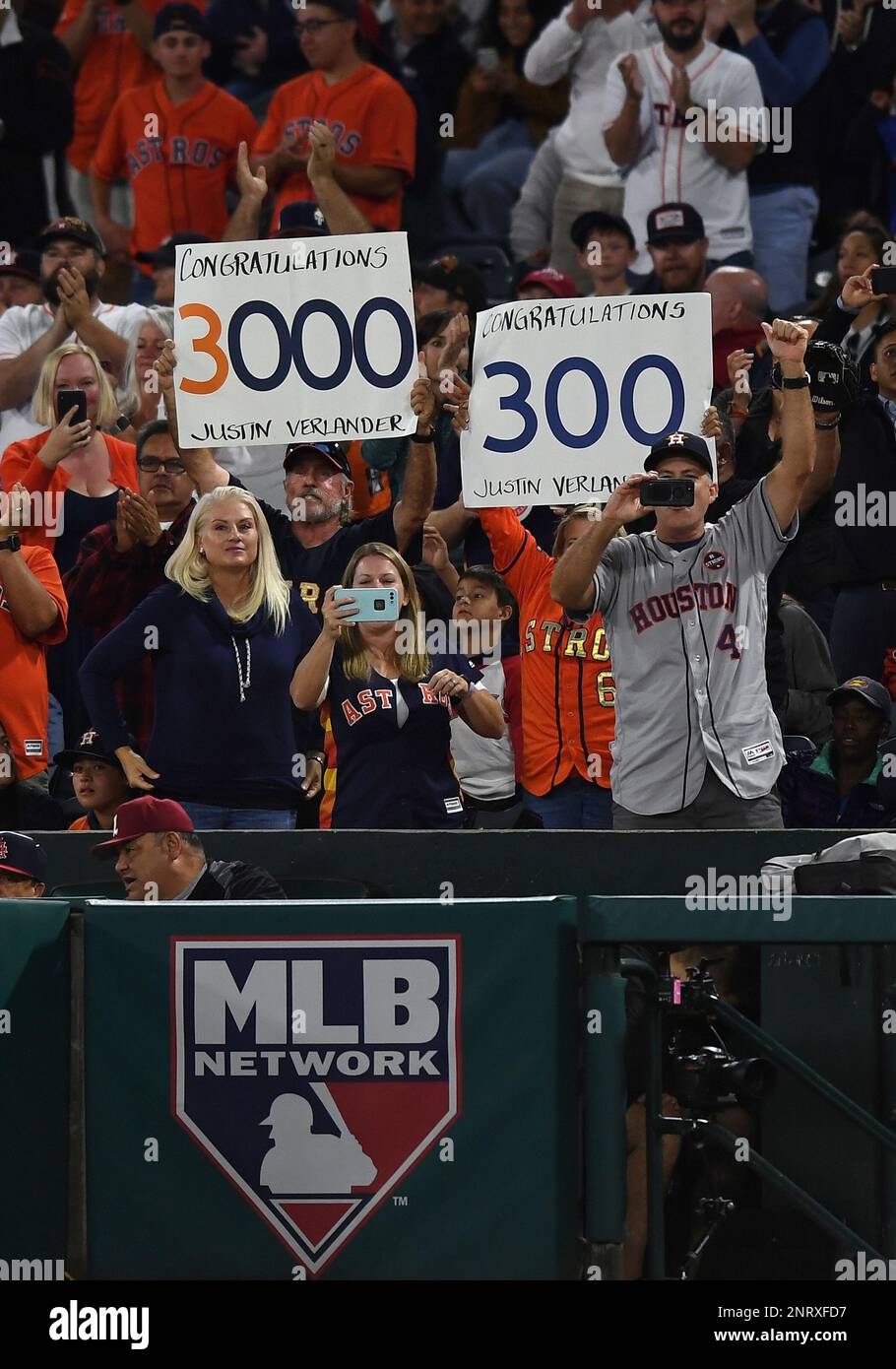ANAHEIM, CA - SEPTEMBER 28: Fans in the stands after Houston Astros ...