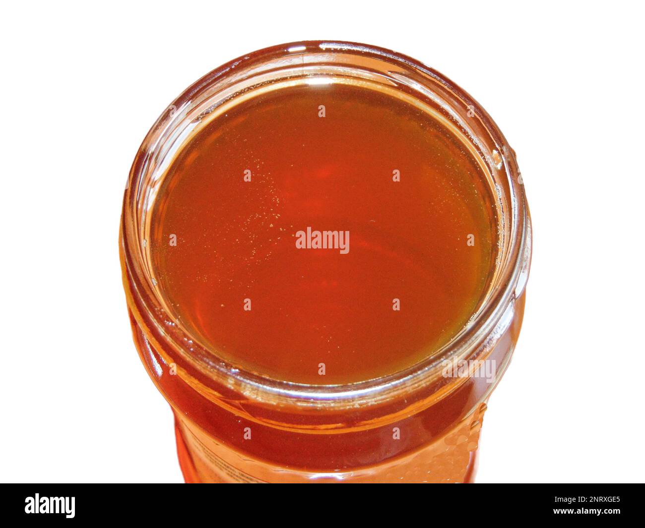 polyfloral bee honey in a jar isolated on white Stock Photo - Alamy