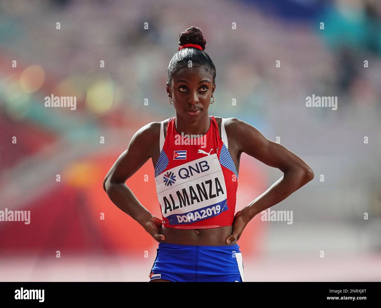 September 28, 2019: Rose Mary Almanza of Cuba competing in the 800 ...