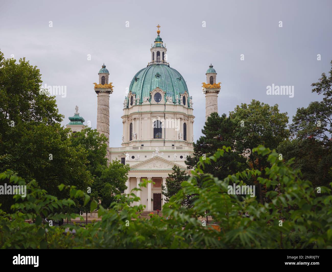 Catholic church located in the southern part of Karlsplatz, Vienna. One ...