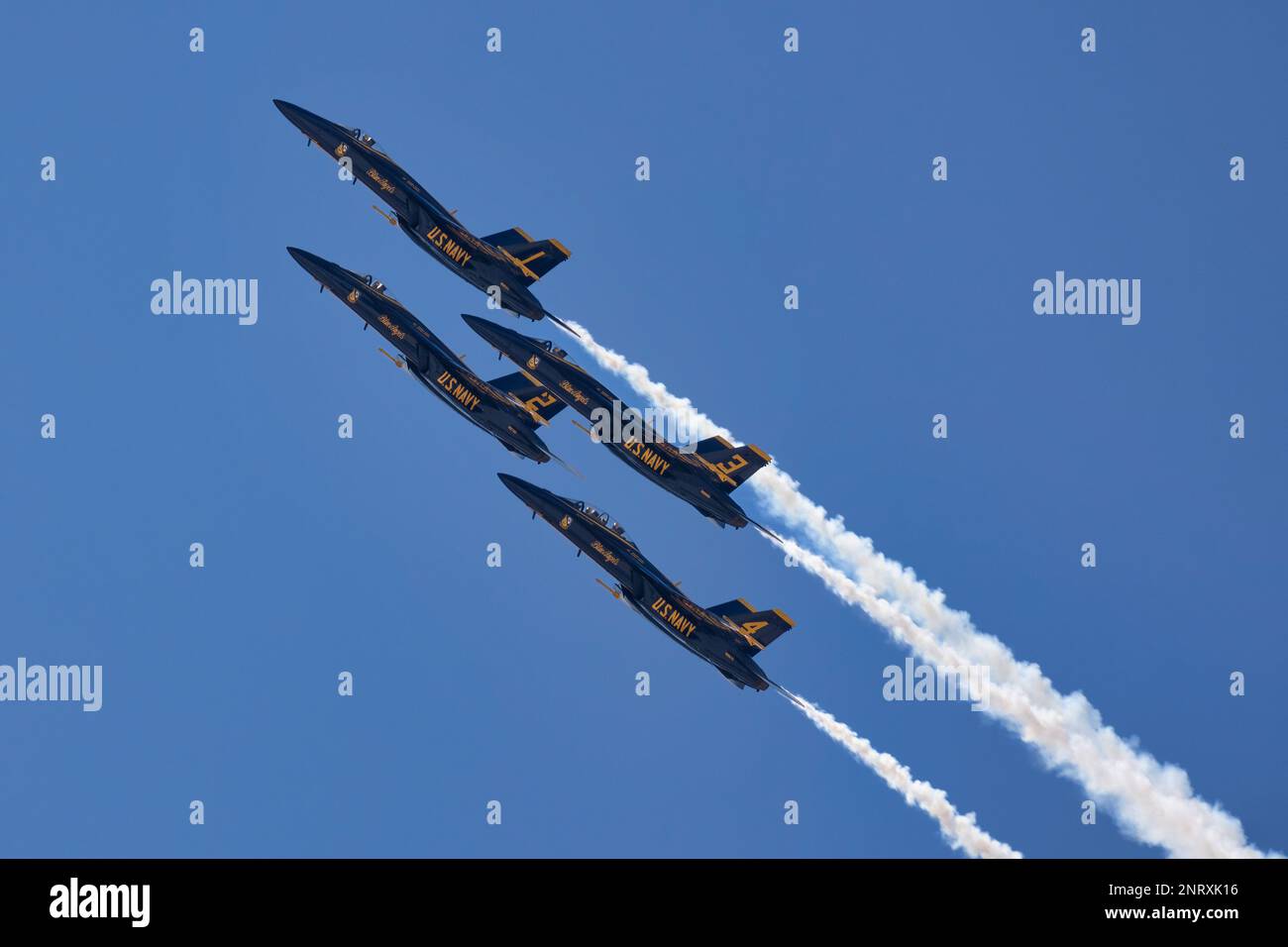 The US Navy Blue Angels perform at the 2022 Miramar Airshow in San ...