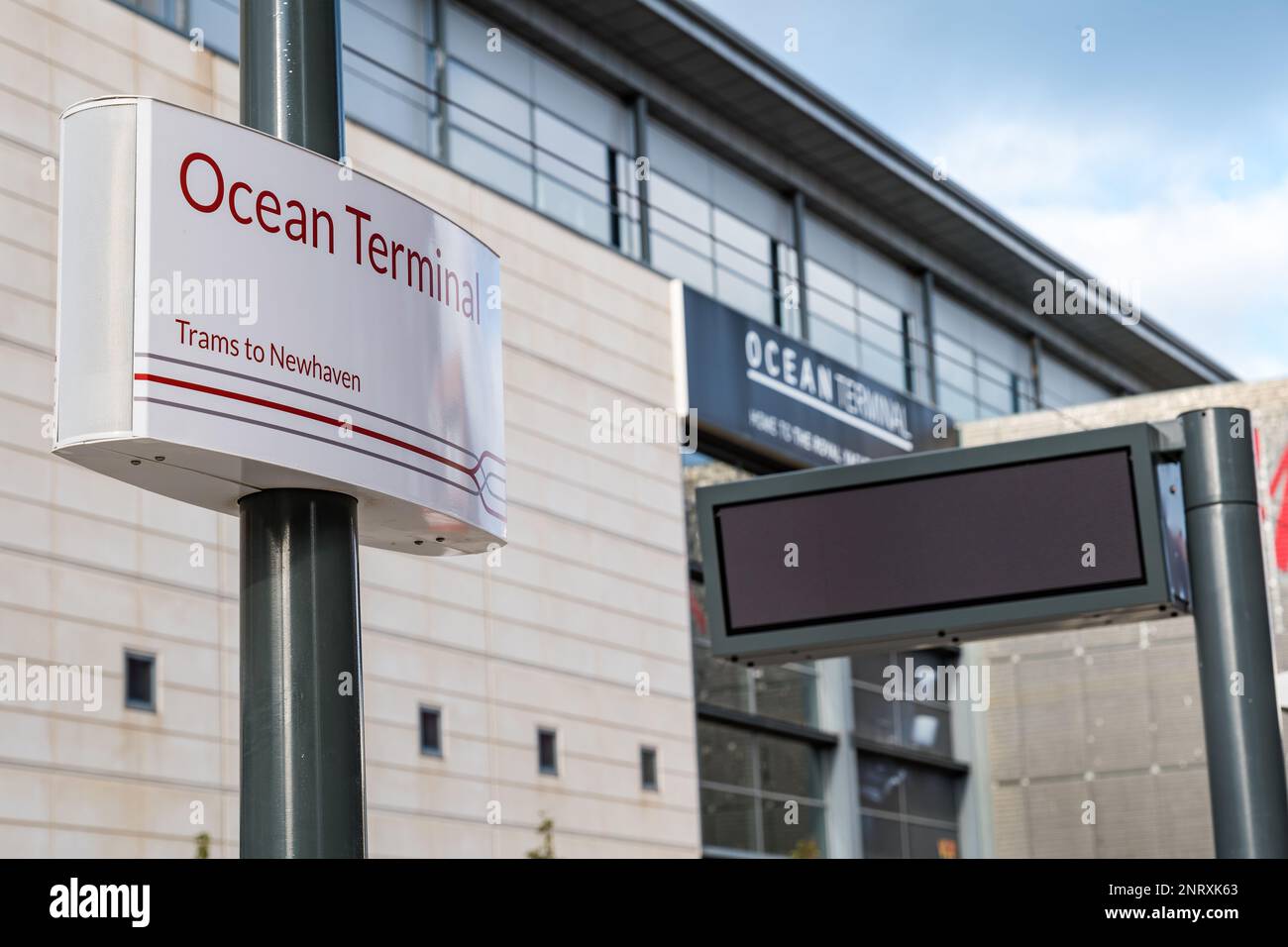 Nearly completed tram line extension at newly built tram stop at Ocean ...