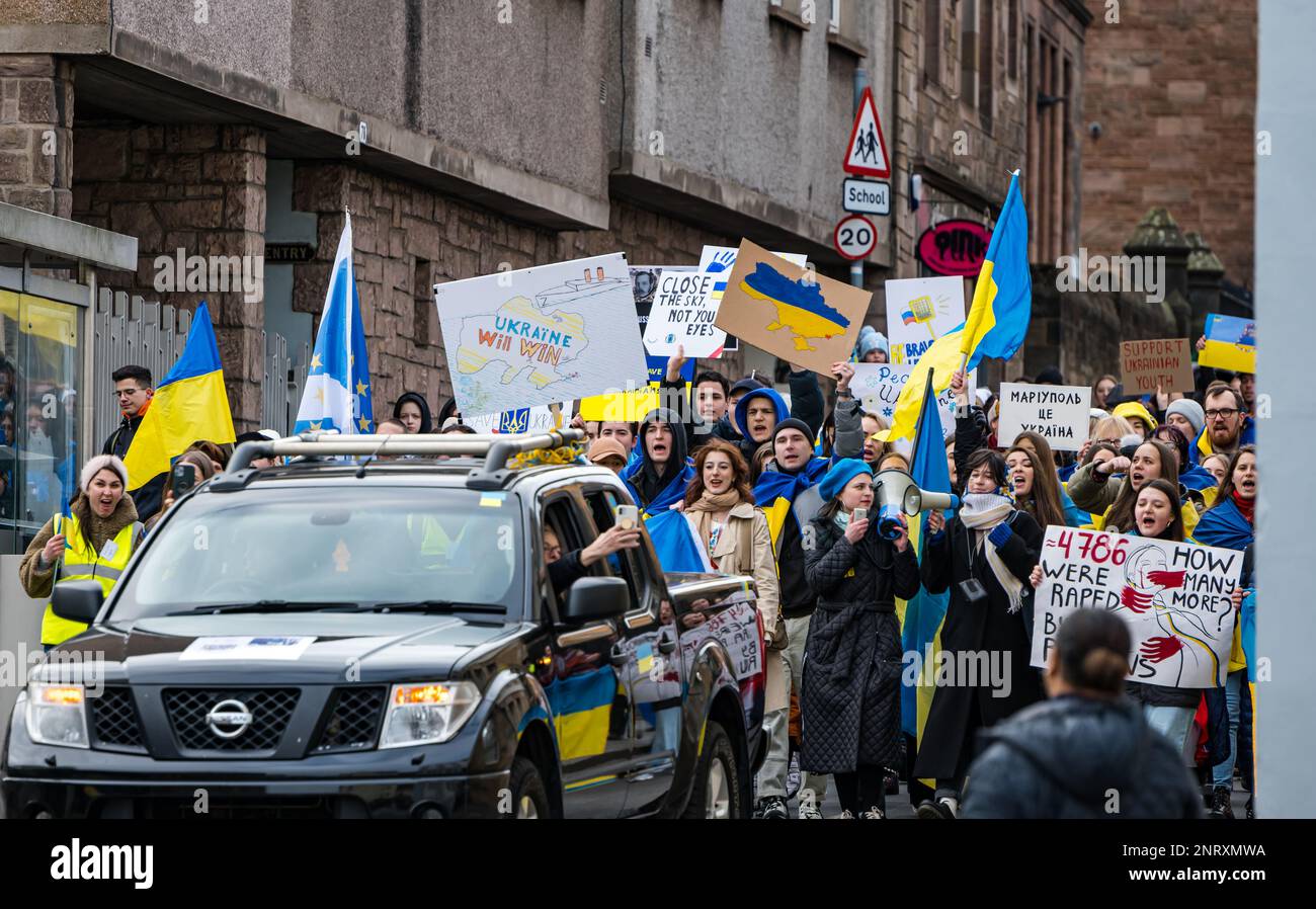 March in support of Ukraine and Ukrainians on anniversary of invasion ...