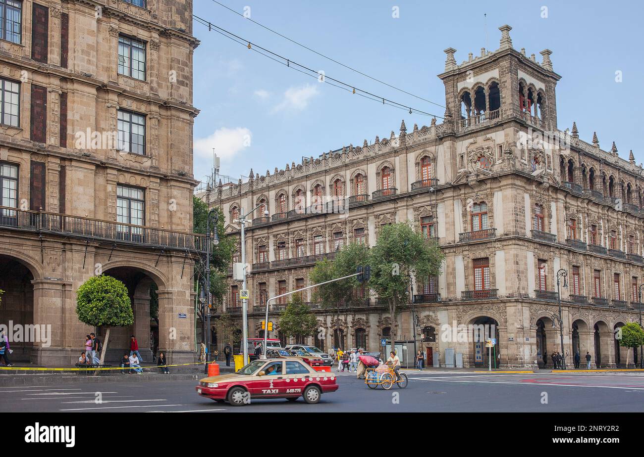Government Building of Mexico City at left and Old City Hall at right ...