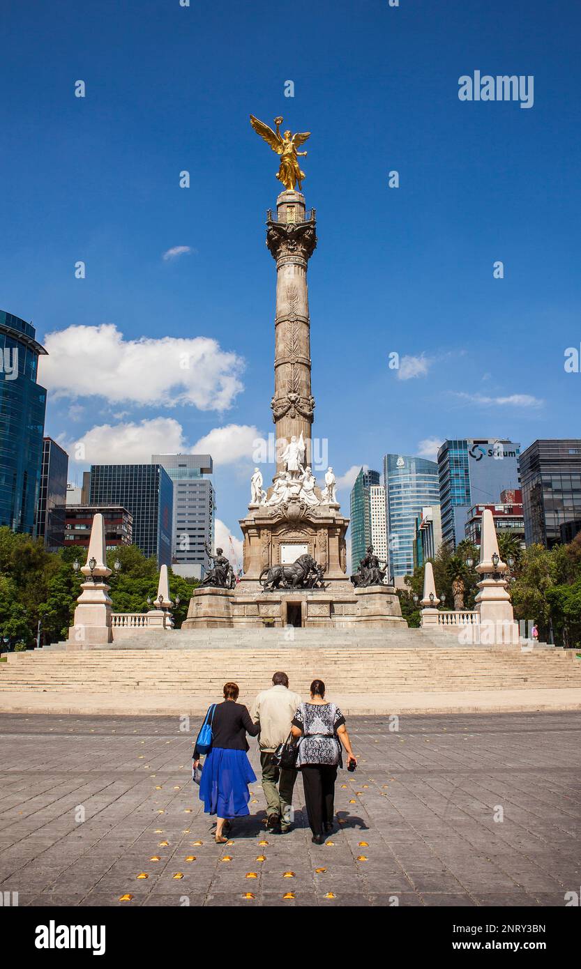 Independent Monument, Golden angel, Reforma Avenue, Mexico City, Mexico ...