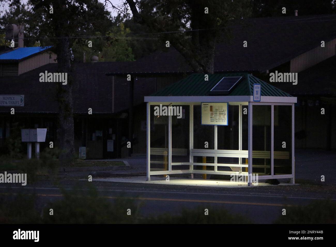 The solar powered light over this bus stop in Penn Valley was one of ...