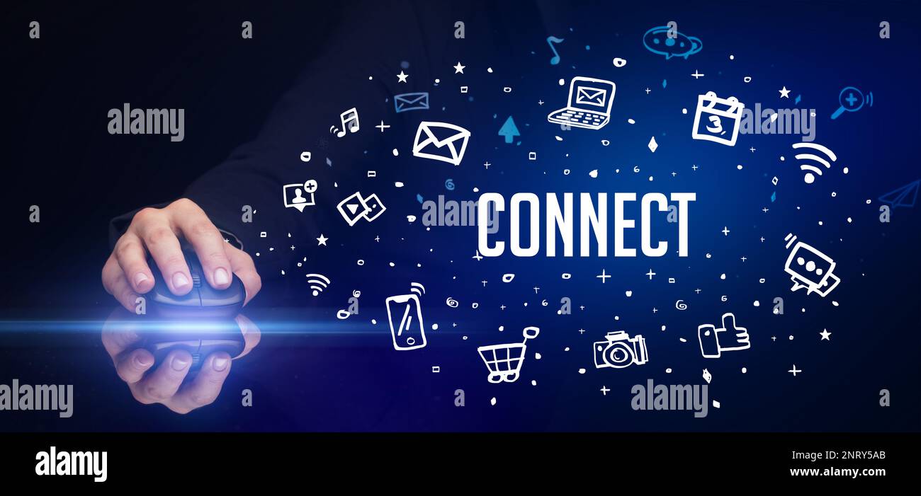 hand holding wireless peripheral concept Stock Photo - Alamy