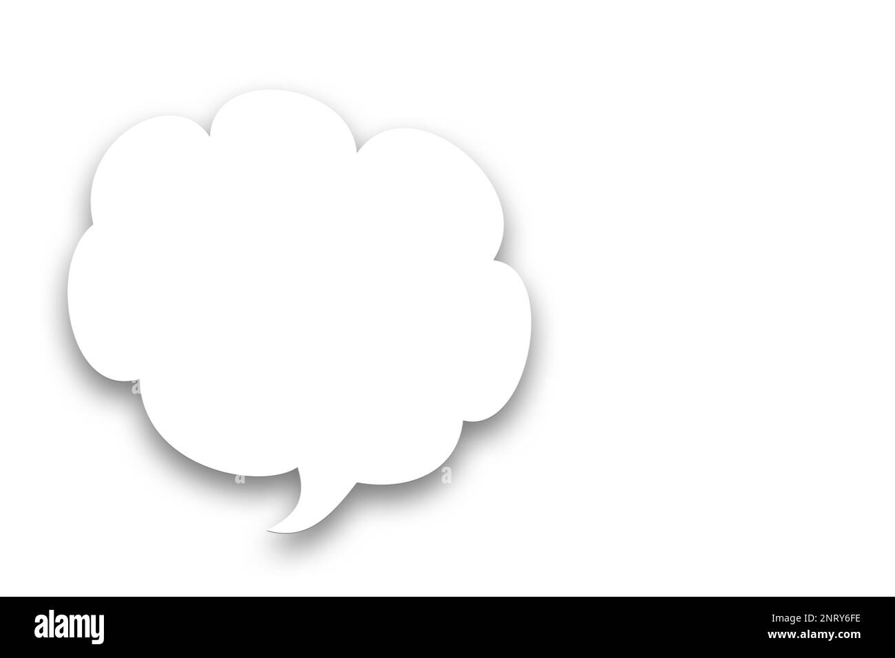 Blank speech bubble in an 2d- illustration Stock Photo - Alamy