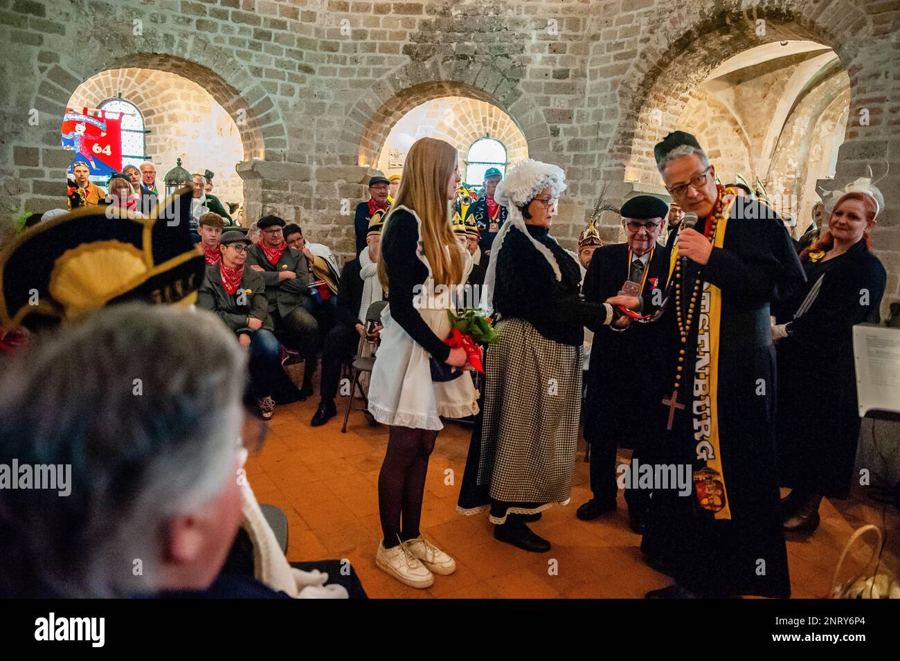 The fake priest seen marrying the couple. The tradition of the fake ...