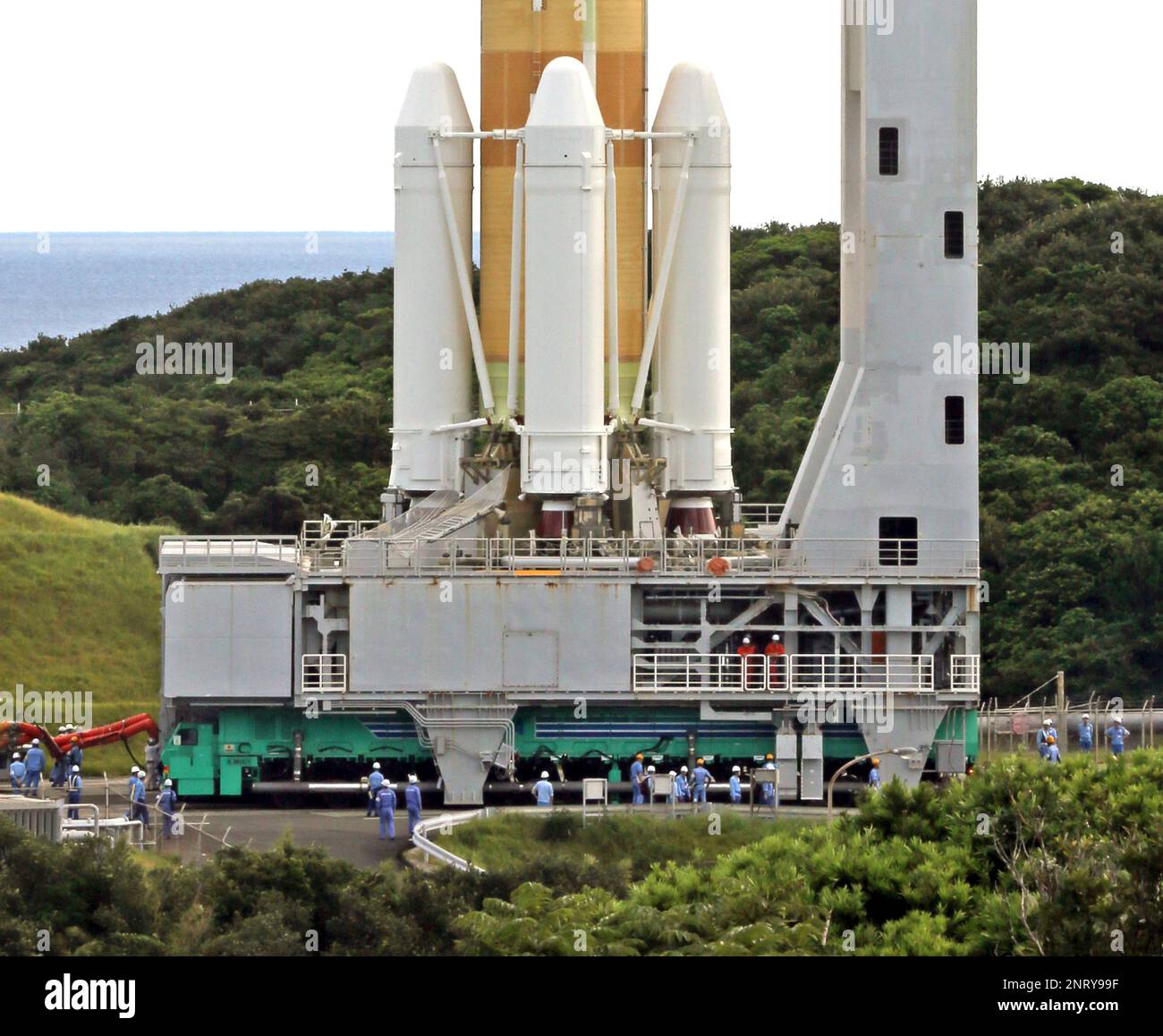 The launch-pad of the H2B rocket carrying the H-2 Transfer Vehicle (HTV ...