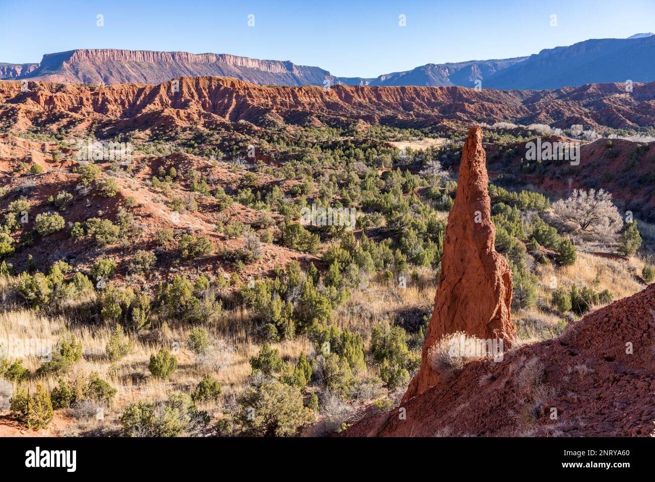 An eroded siltstone tower in Onion Creek Canyon near Moab, Utah Stock ...