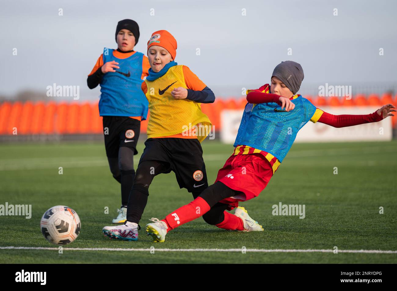 Junior soccer silhouette hi-res stock photography and images - Alamy