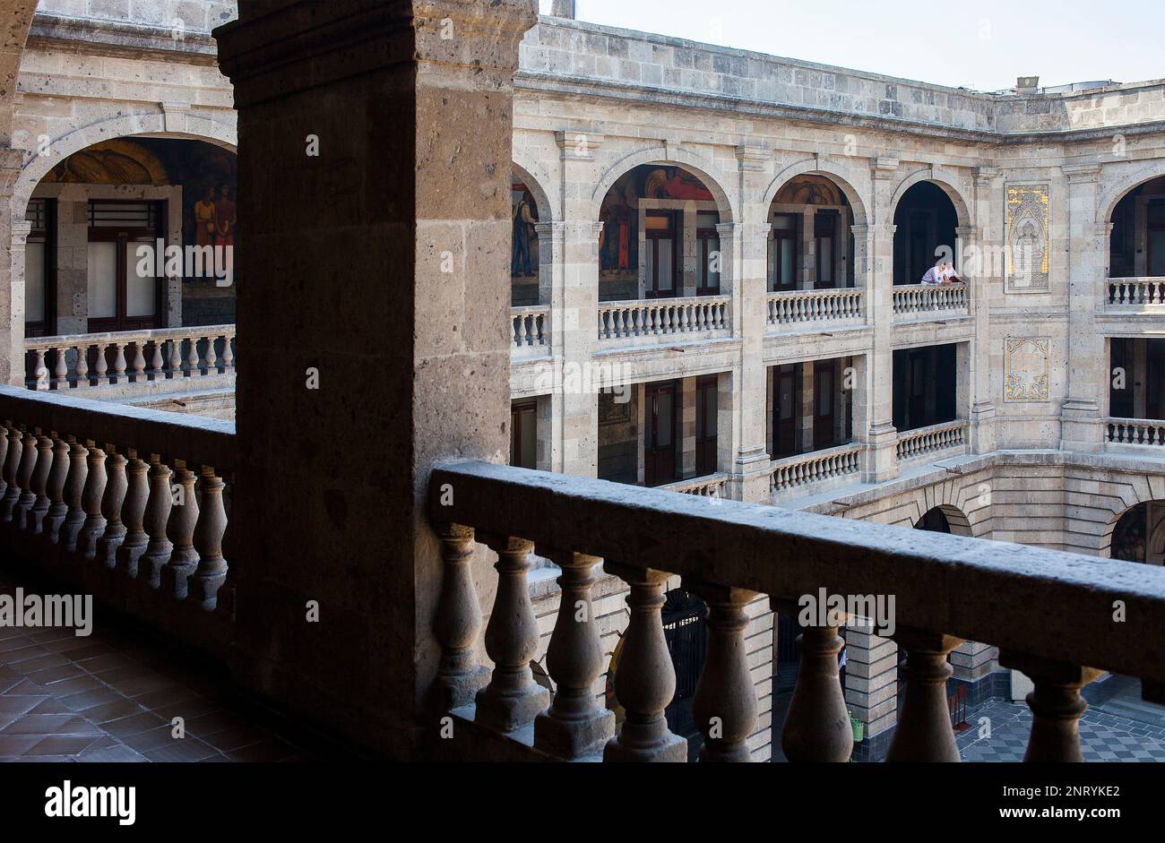 Courtyard of SEP (Secretaria de Educacion Publica),Secretariat of ...