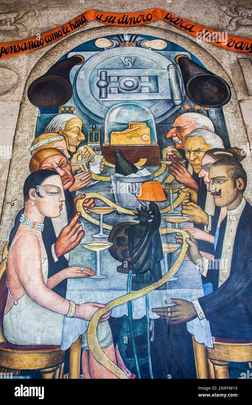 Wall street banquet by Diego Rivera, at SEP (Secretaria de Educacion ...
