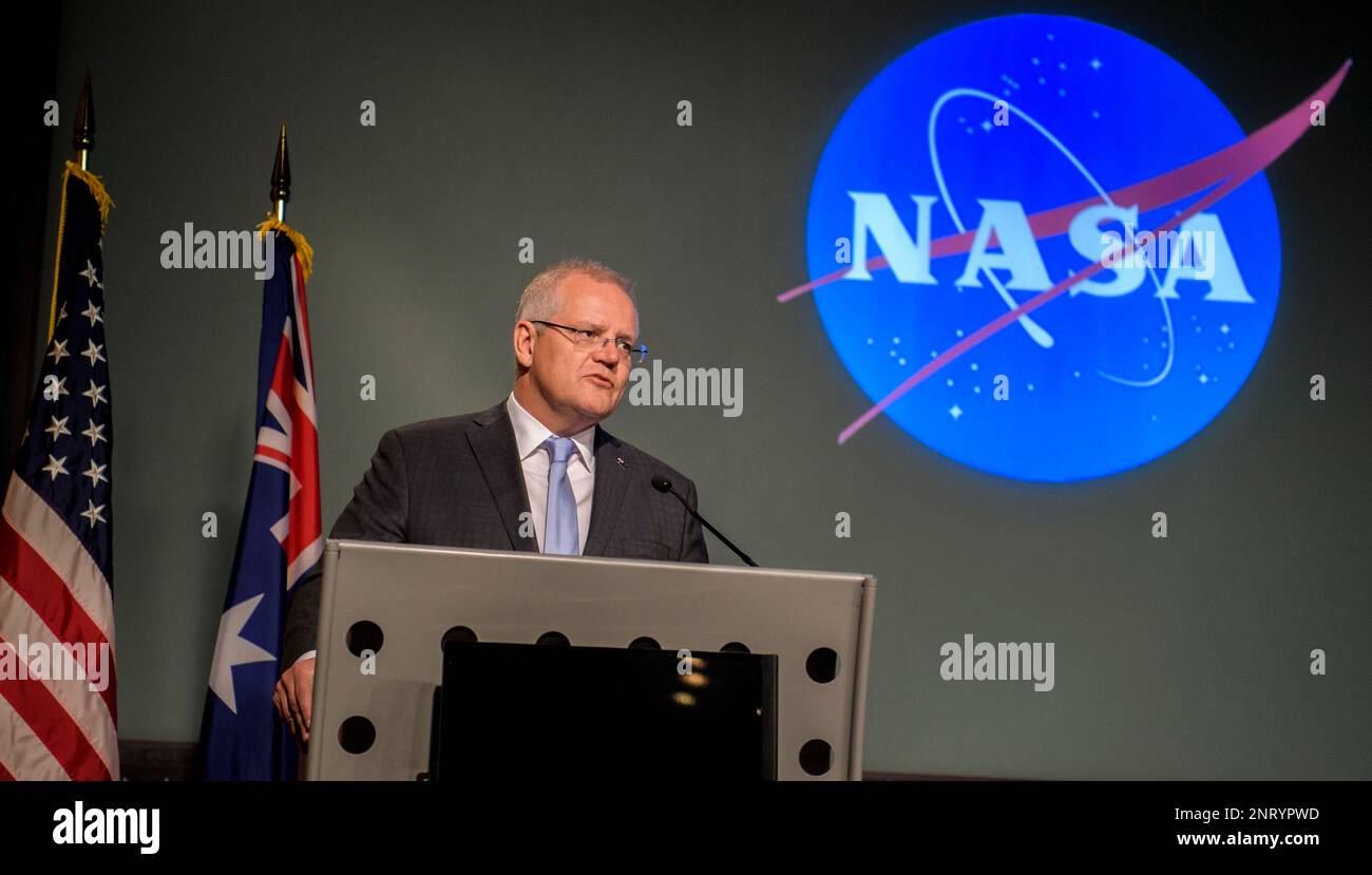 Australian Prime Minister Scott Morrison delivers remarks prior the ...