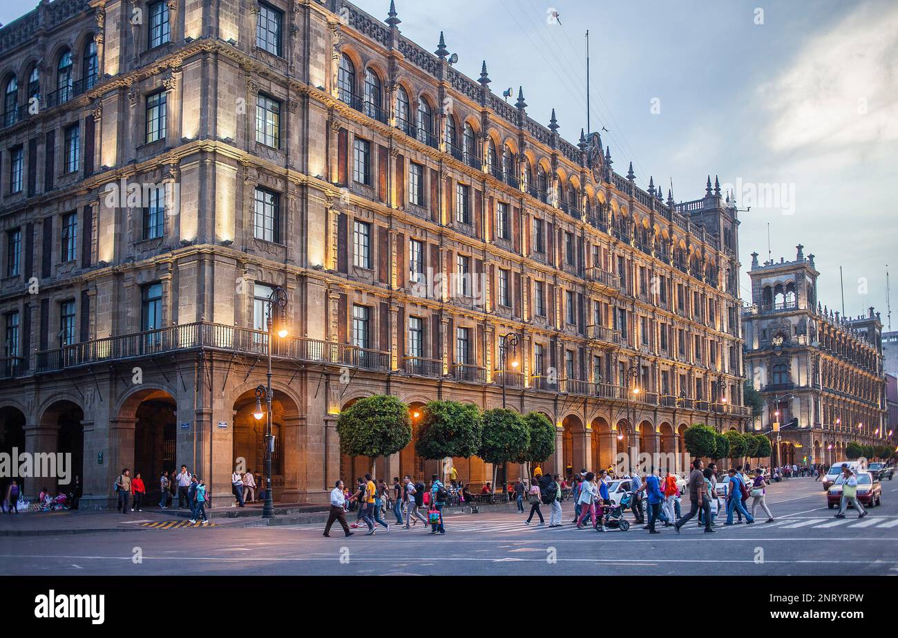 Government Building of Mexico City, in background at right Old City ...