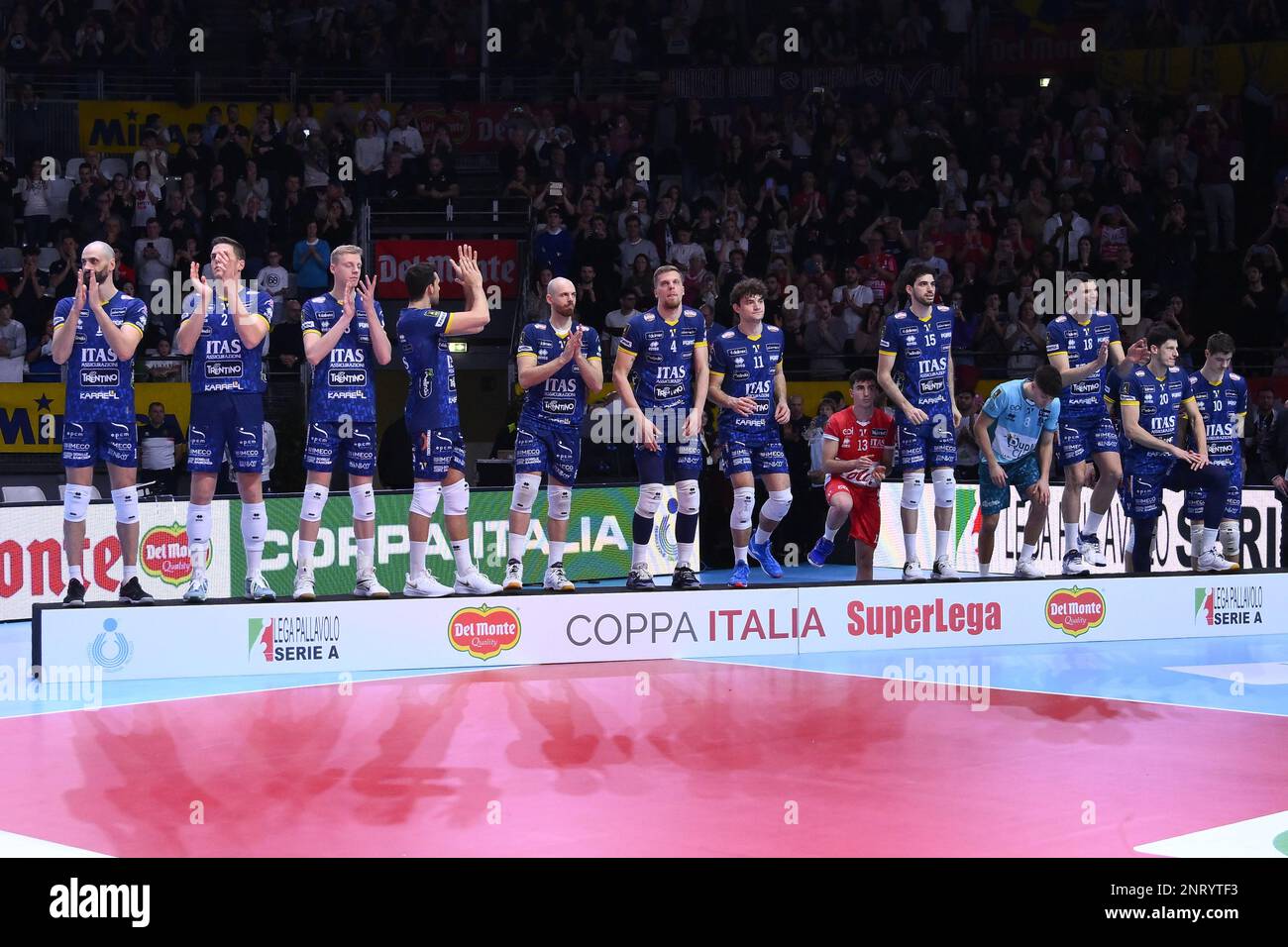 Rome, Italy February 26, 2023, Itas Trentino Teammates celebrates after ...