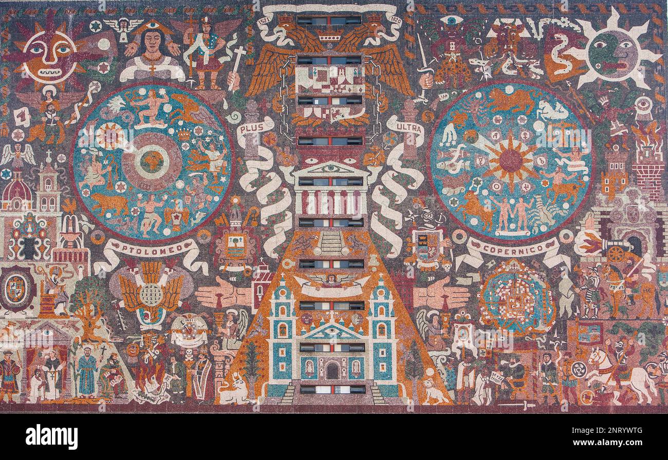 `Representación histórica de la cultura´, mural by Juan O'Gorman on the ...