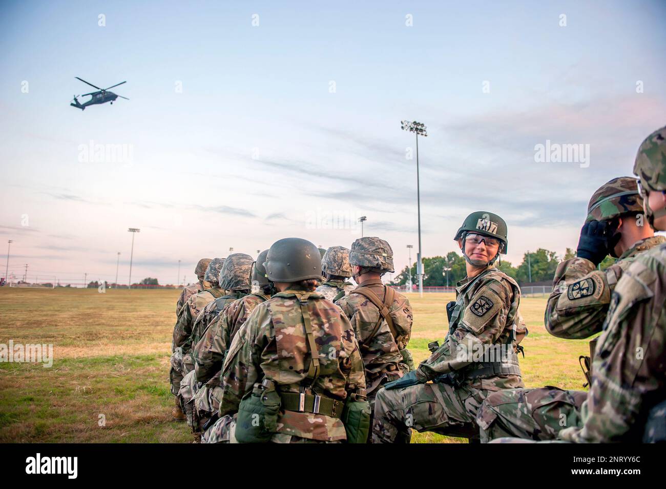 Western Kentucky University ROTC students line up Friday, Sept. 20 ...