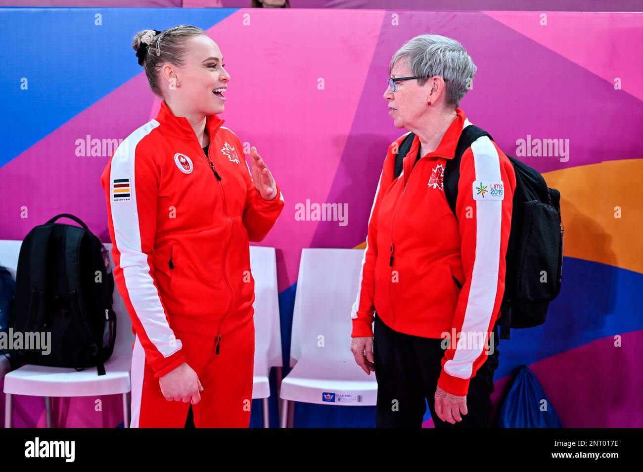 July 29, 2019, Doha, Qatar: ELLIE BLACK talks to LORIE HENDERSON during ...