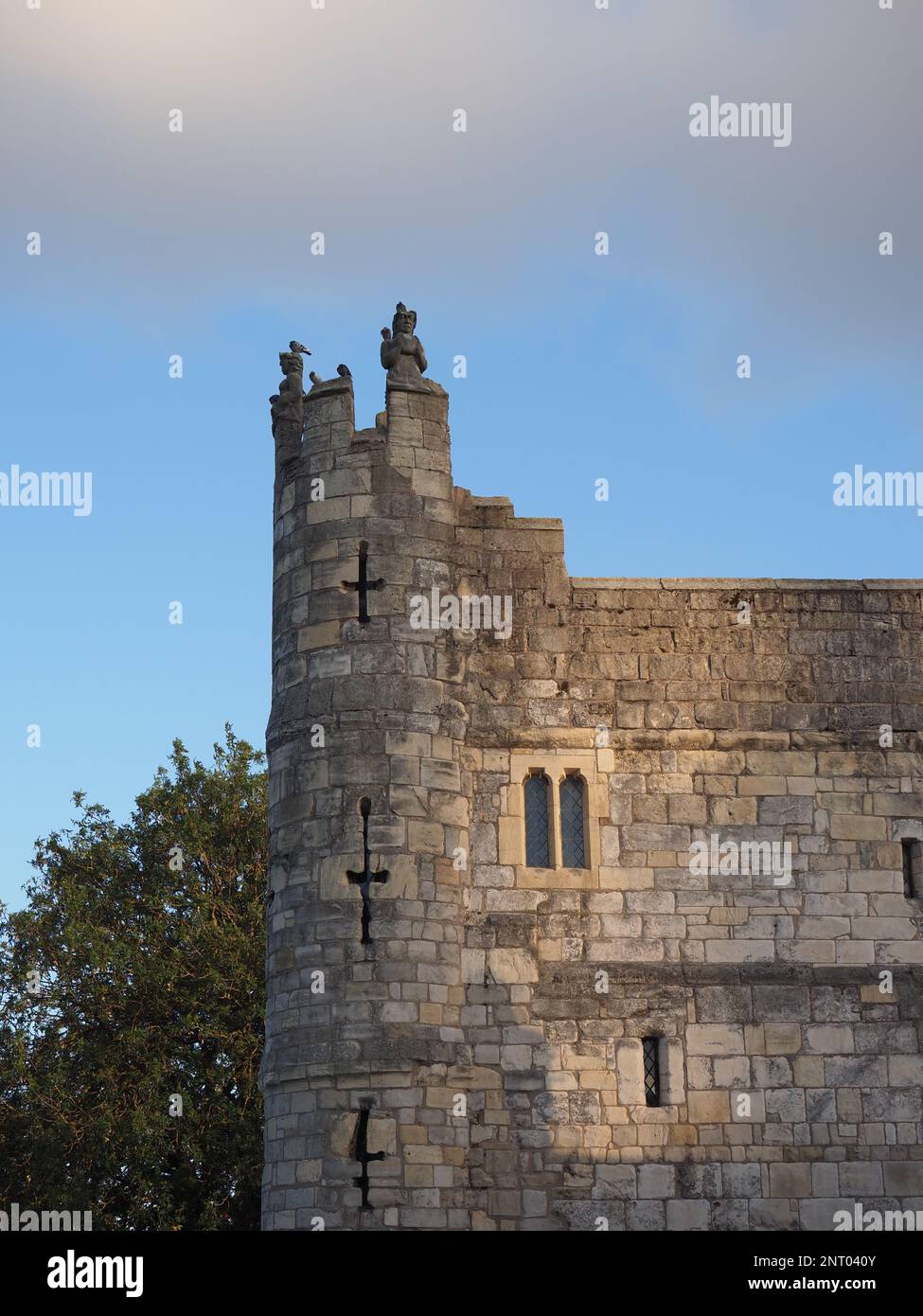 Bootham Bar on the mediaeval walls of York city in the UK Stock Photo ...