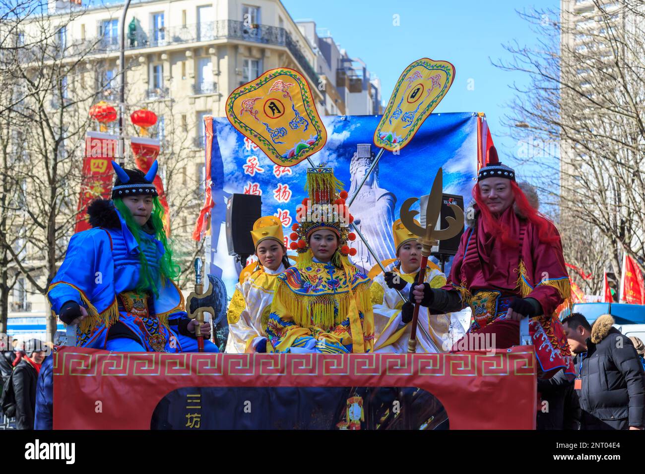 Paris, France-February 25,2018: Group of traditional characters in a ...