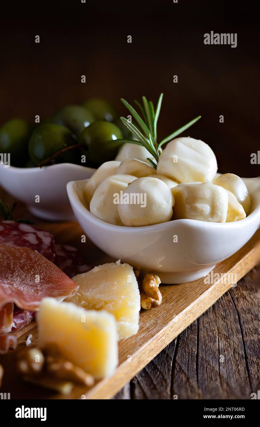 typical Italian antipasto platter with cold cuts and cheeses Stock ...