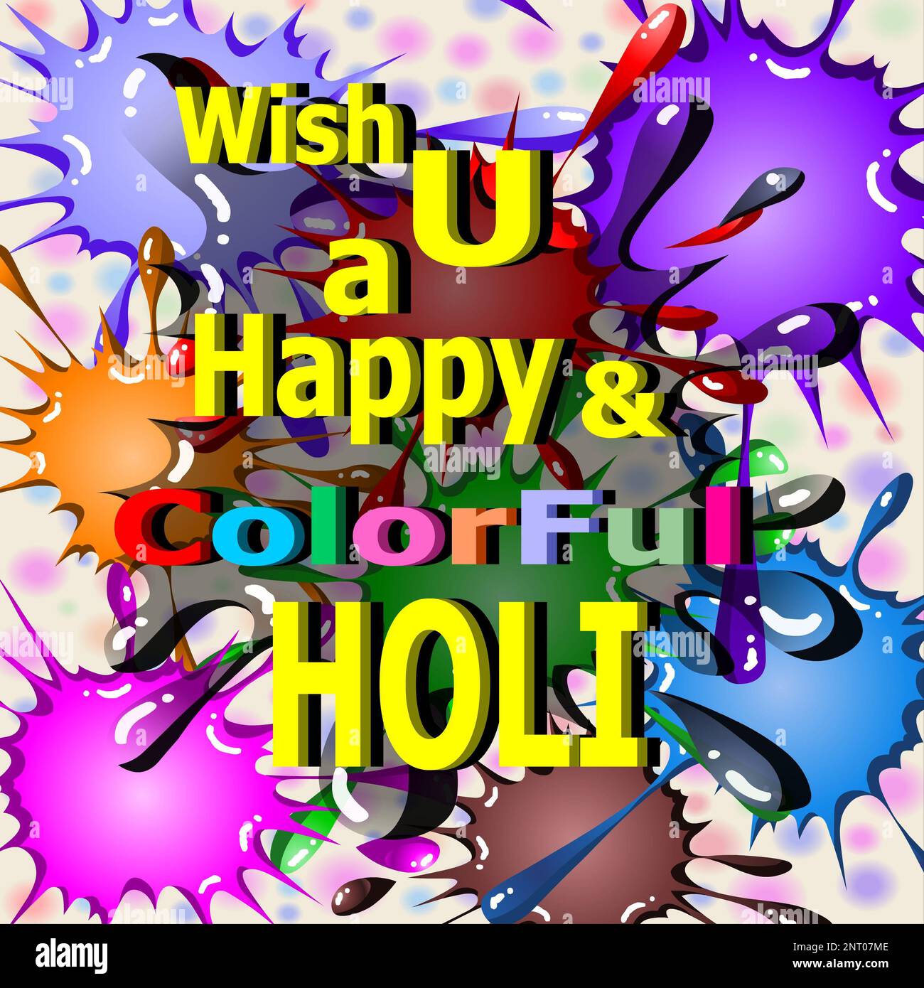 Indian spring festival. Happy Holi. Vector celebrations colorful banner ...