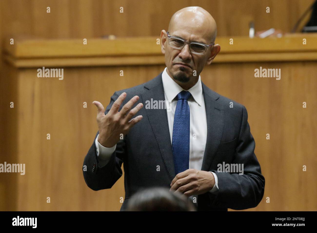 Defense attorney Eddie Lucio makes his opening statement in the 107th ...