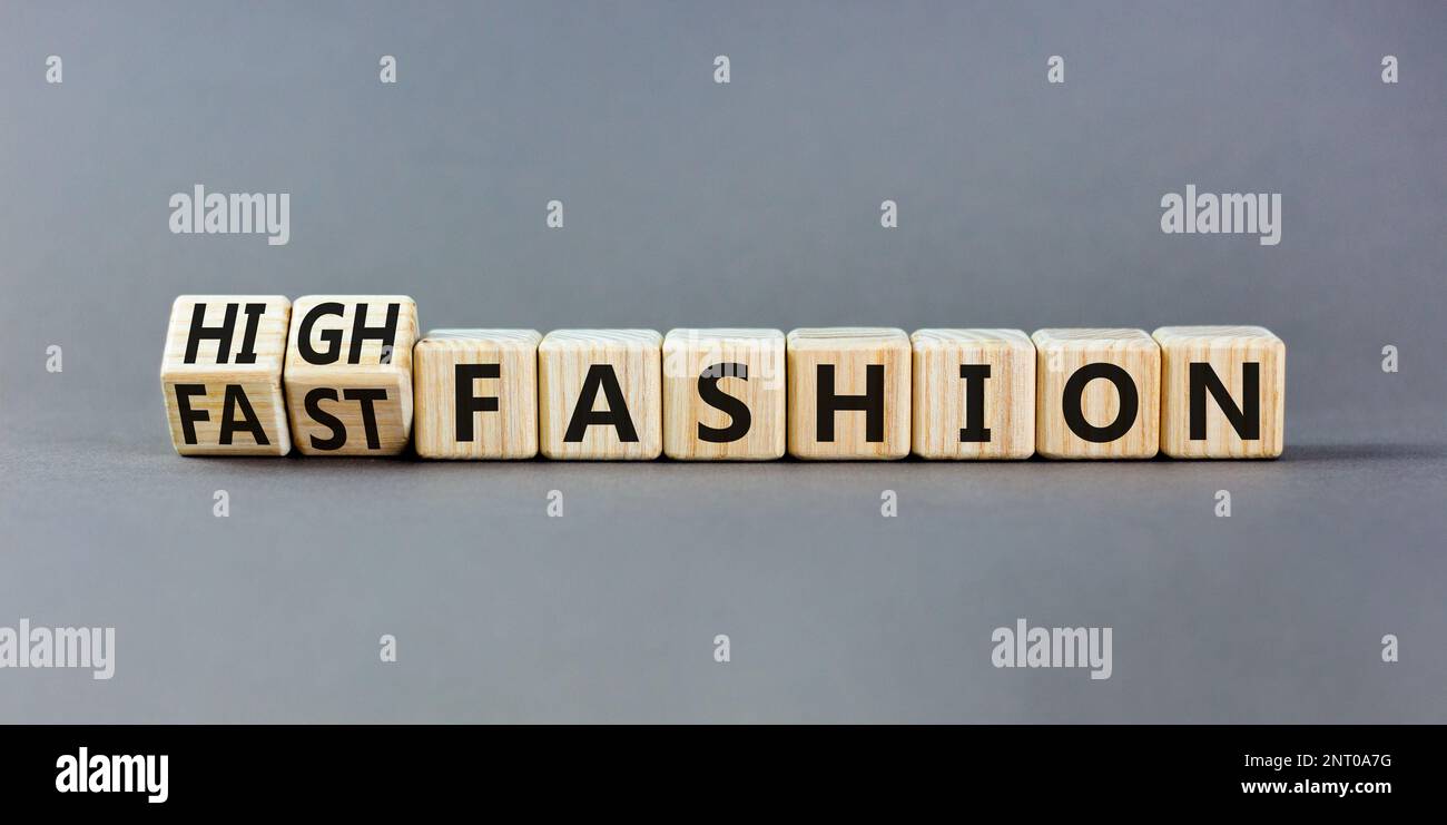 Fast or high fashion symbol. Concept words Fast fashion and High ...