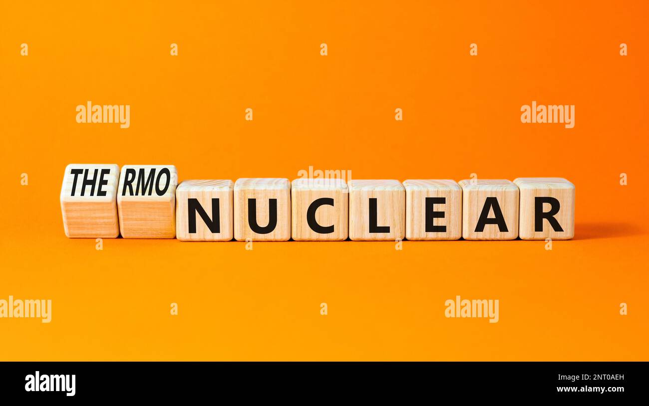 Nuclear or thermonuclear energy symbol. Concept words Nuclear or ...