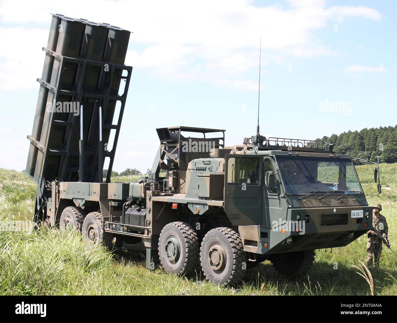 Japanese SSM unit vehicle which is launcher surface-to-ship missile ...