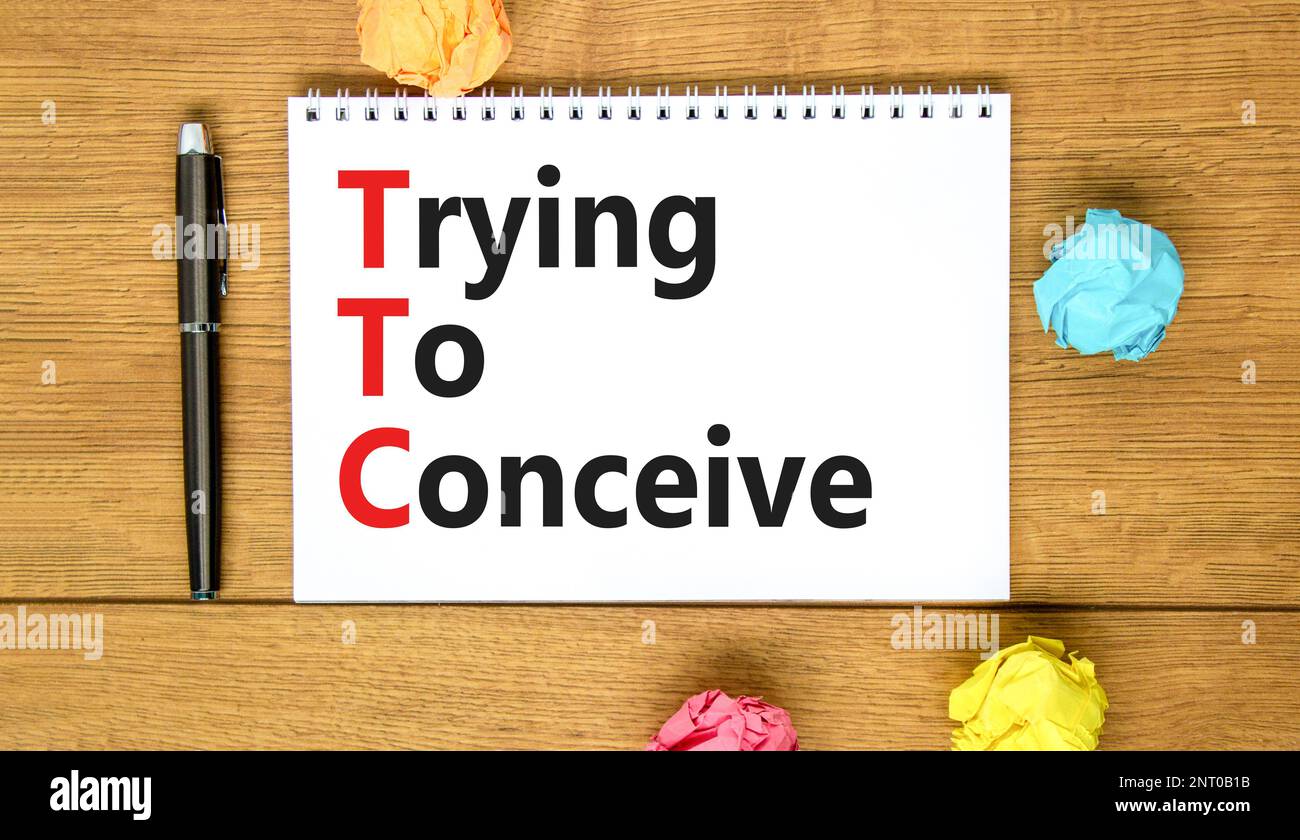 TTC trying to conceive symbol. Concept words TTC trying to conceive on ...