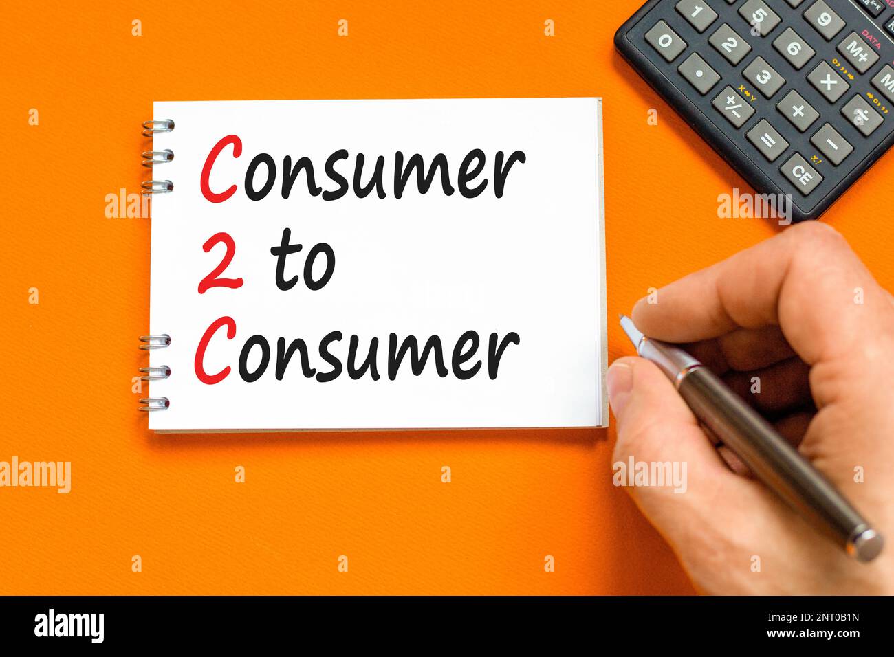 C2C consumer to consumer symbol. Concept words C2C consumer to consumer ...