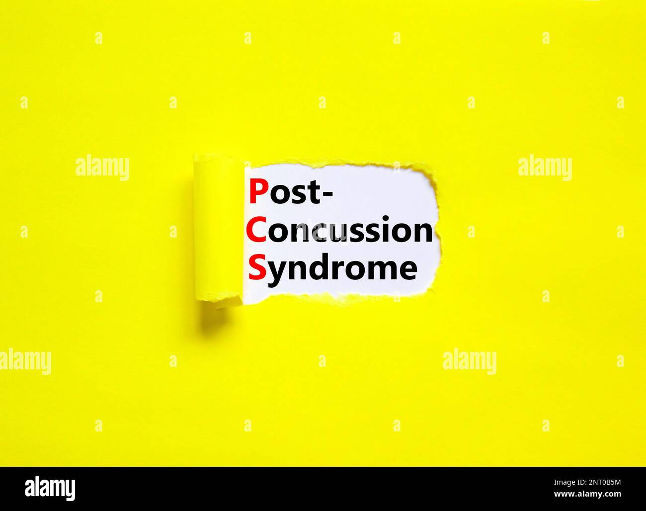 PCS post-concussion syndrome symbol. Concept words PCS post-concussion ...