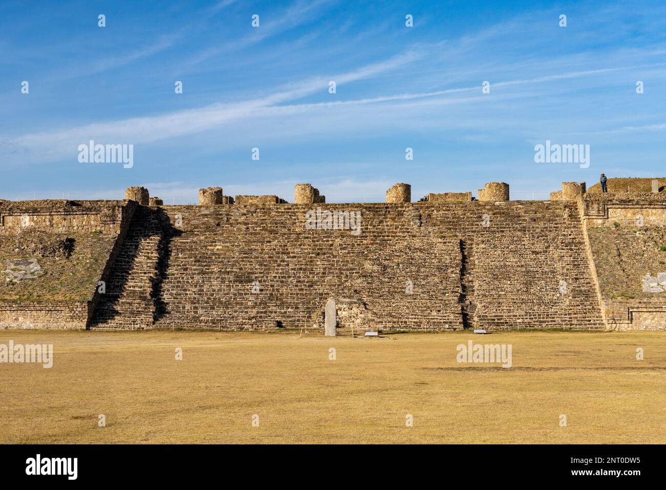 Stela 9 in front of the North Platform in the pre-Columbian Zapotec ...