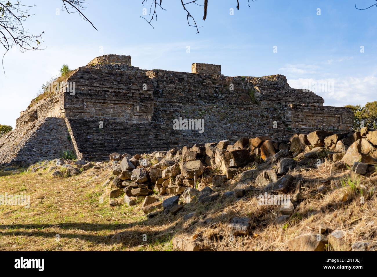 Building O in Group M in the pre-Hispanic Zapotec ruins of Monte Alban ...
