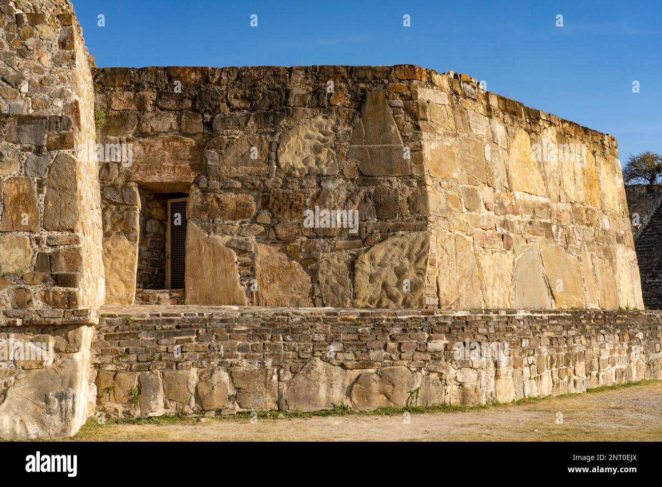 Stone carvings on the Observatory or Building J, Main Plaza of the pre ...