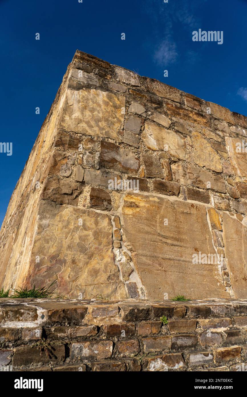 Stone carvings on the Observatory or Building J, Main Plaza of the pre ...