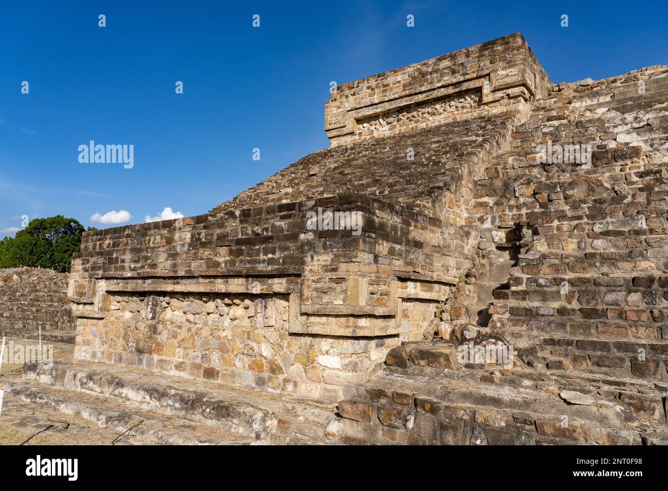 Edificio II or Building II in the pre-Hispanic Zapotec ruins of Monte ...