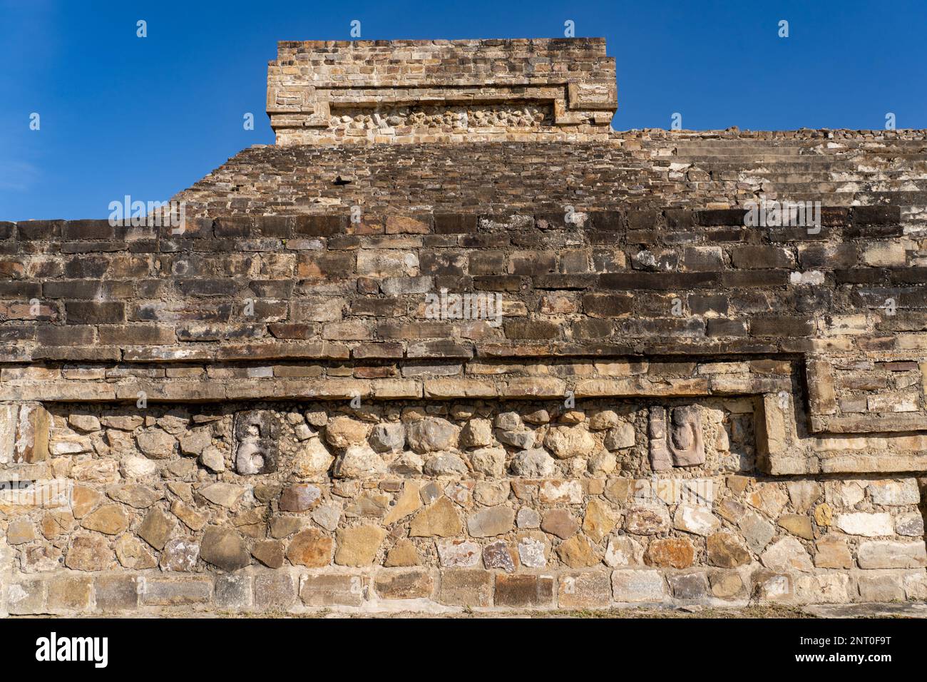 Edificio II or Building II in the pre-Hispanic Zapotec ruins of Monte ...