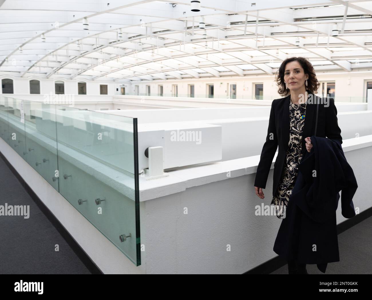 Foreign minister Hadja Lahbib pictured ahead of a meeting with World ...